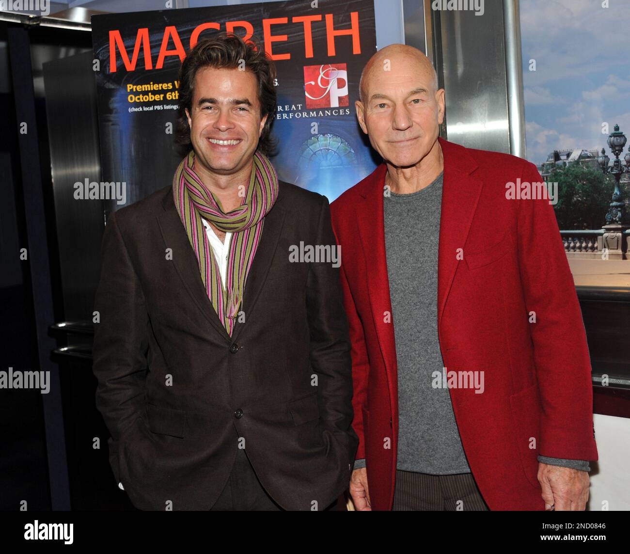 Director Rupert Goold, left, and actor Sir Patrick Stewart attend the ...
