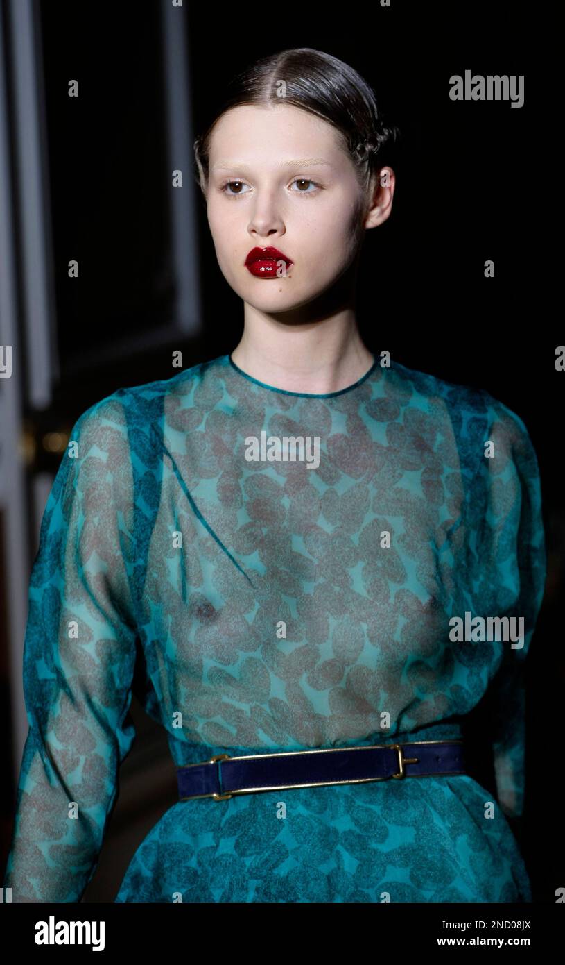 ** EDS NOTE NUDITY ** A model presents a creation for Italian designer ...