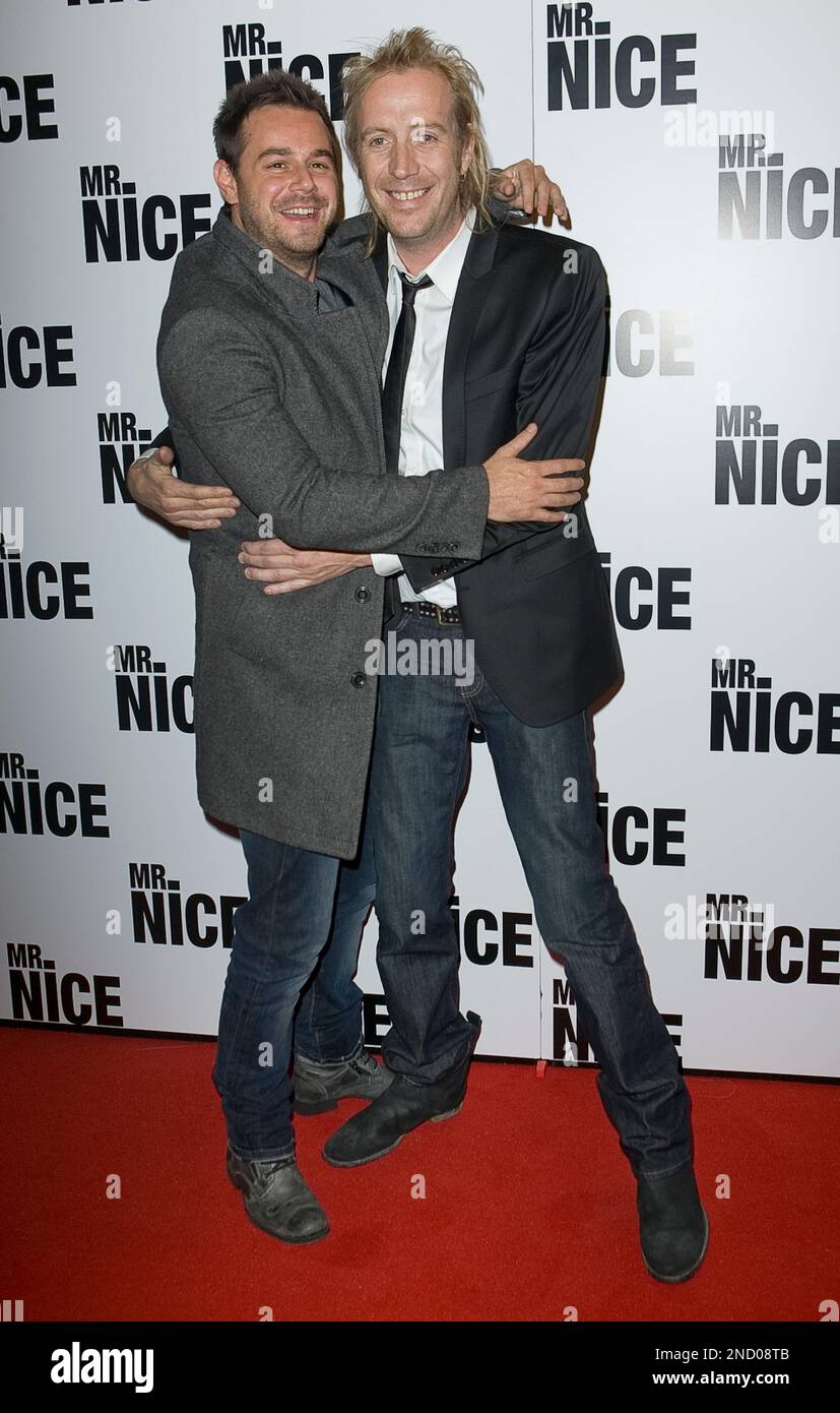 British actors Rhys Ifans, right, who plays Mr Nice, and Danny Dyer ...