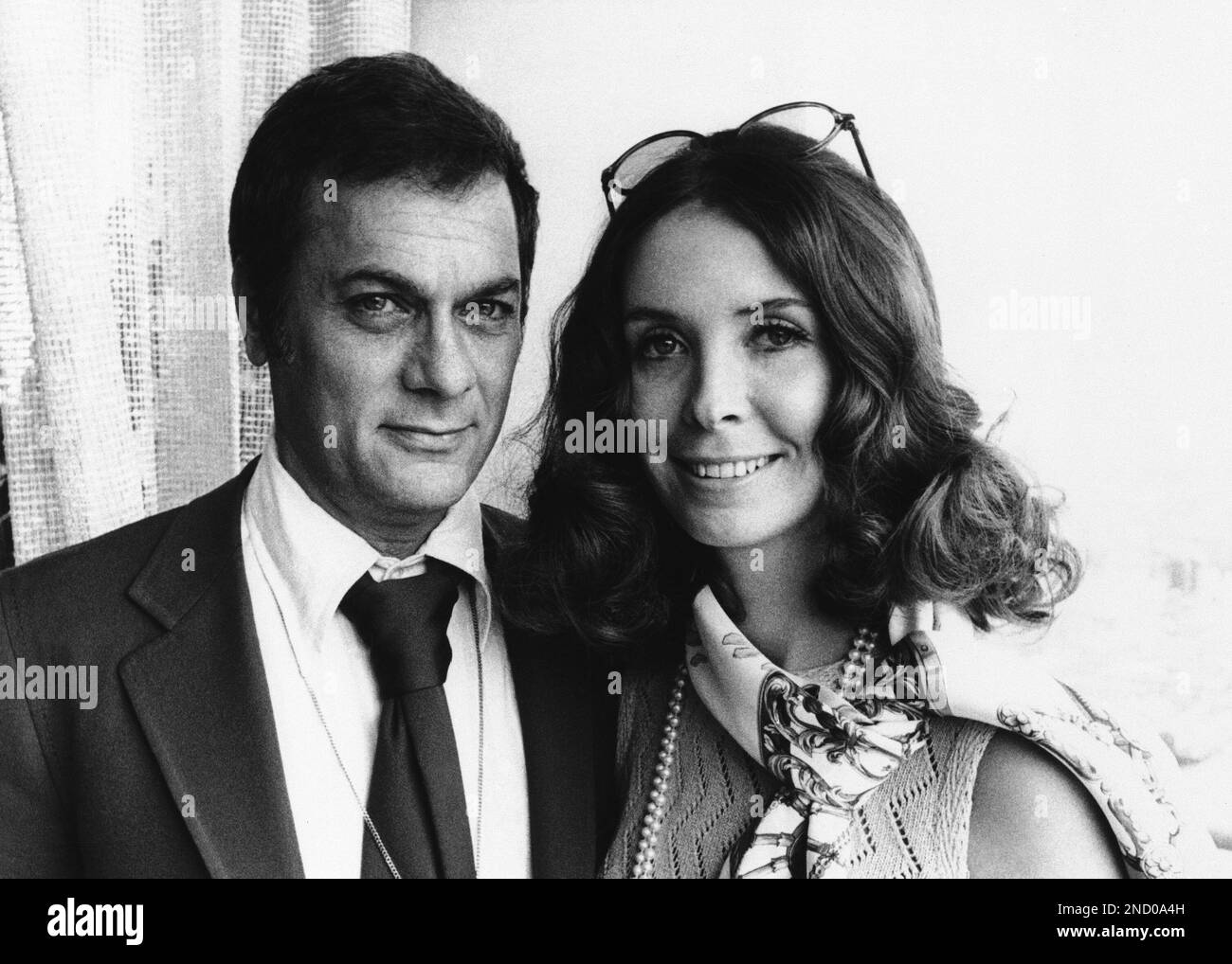 Hollywood actor Tony Curtis and his wife Leslie during today's ...