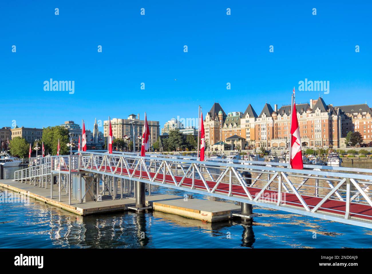 Metal ramp to a pier at Victoria City waterfront Stock Photo - Alamy