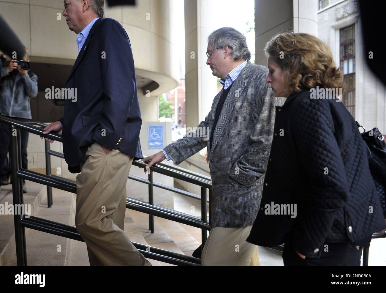 Dr. William Petit Jr., center, arrives at Superior Court in New Haven ...
