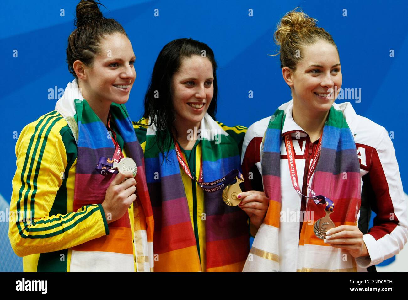 Australia's Alicia Coutts, center, Australia's Emily Seebohm, left, and ...