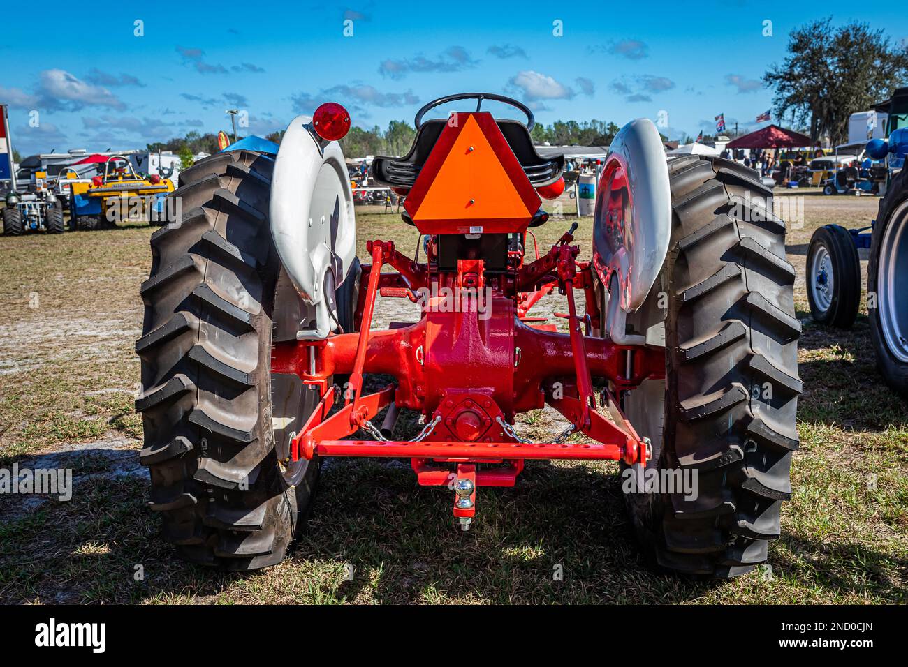 Fort Meade, FL - February 24, 2022: High perspective rear view of a ...