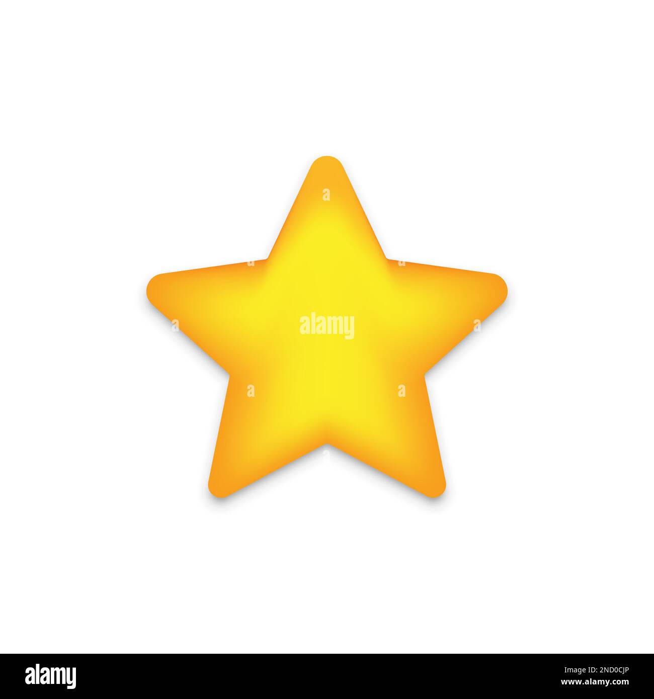 Golden star icon with shadow on white background Stock Vector Image & Art - Alamy