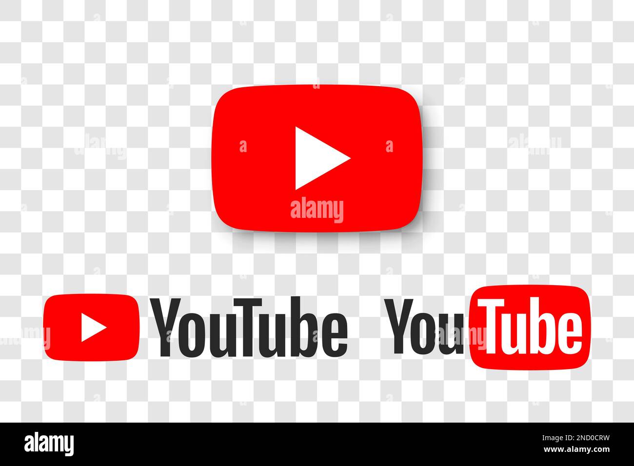 Youtube logo icon with shadow and original inscription Stock Vector ...