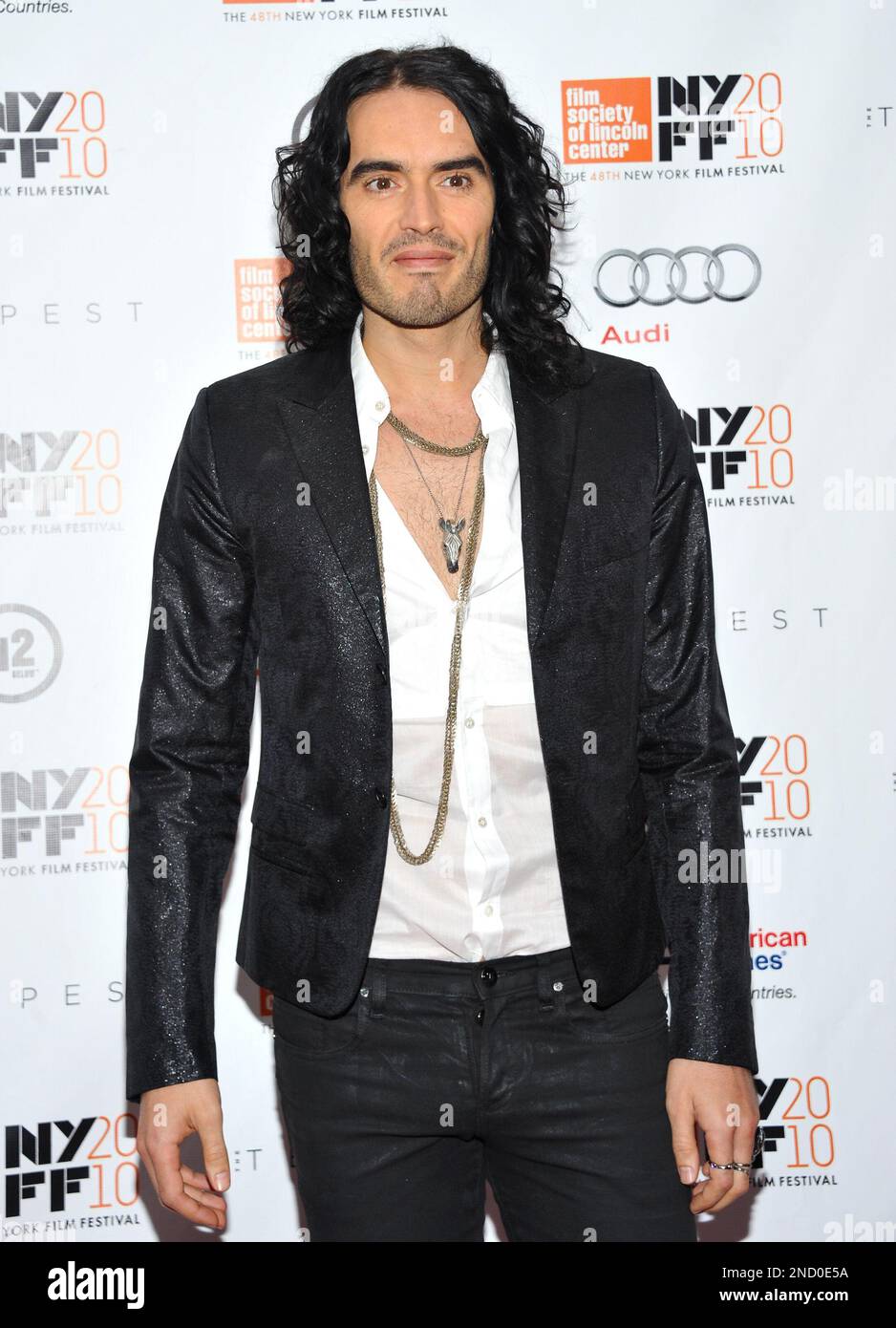 Actor Russell Brand arrives at the premiere of 'The Tempest' at Alice ...