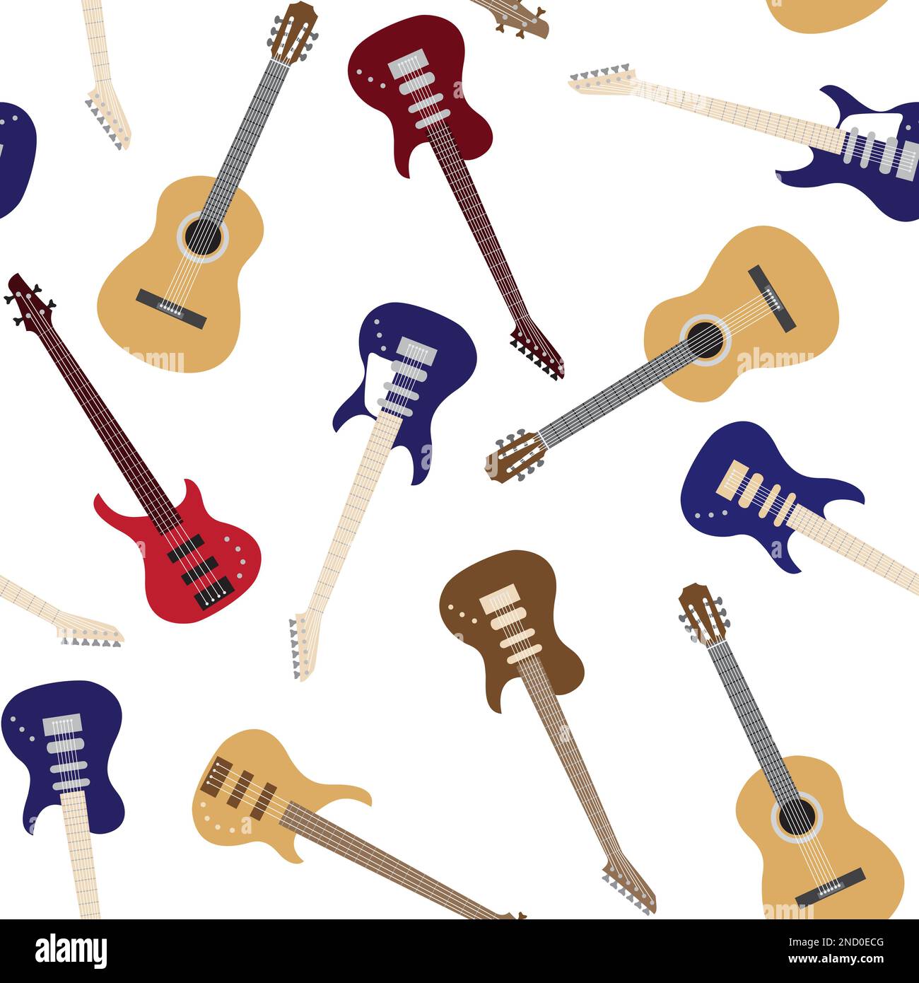 Seamless background guitars Stock Vector Images - Alamy