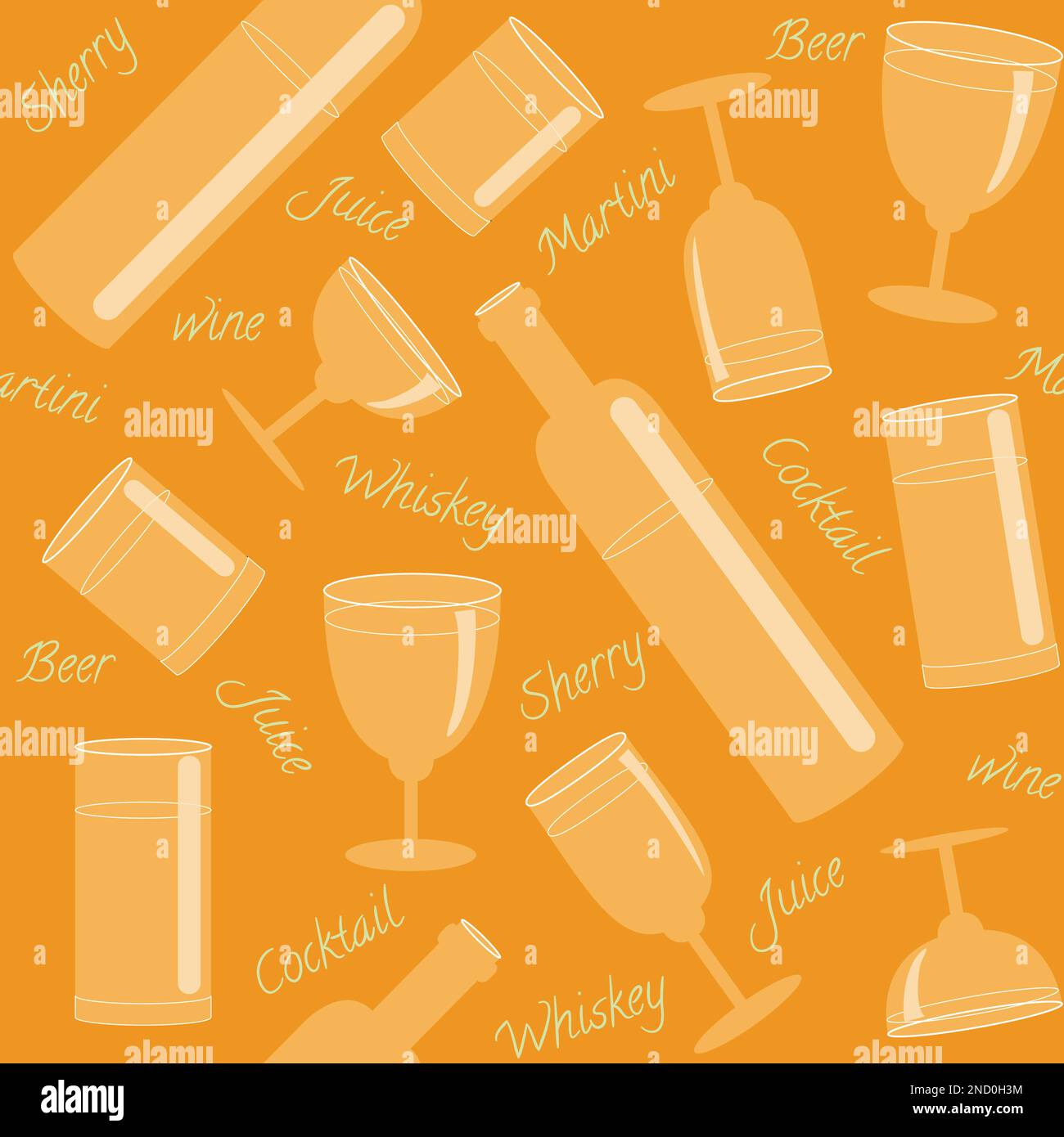 Alcoholic drinks bottles seamless hi-res stock photography and images ...