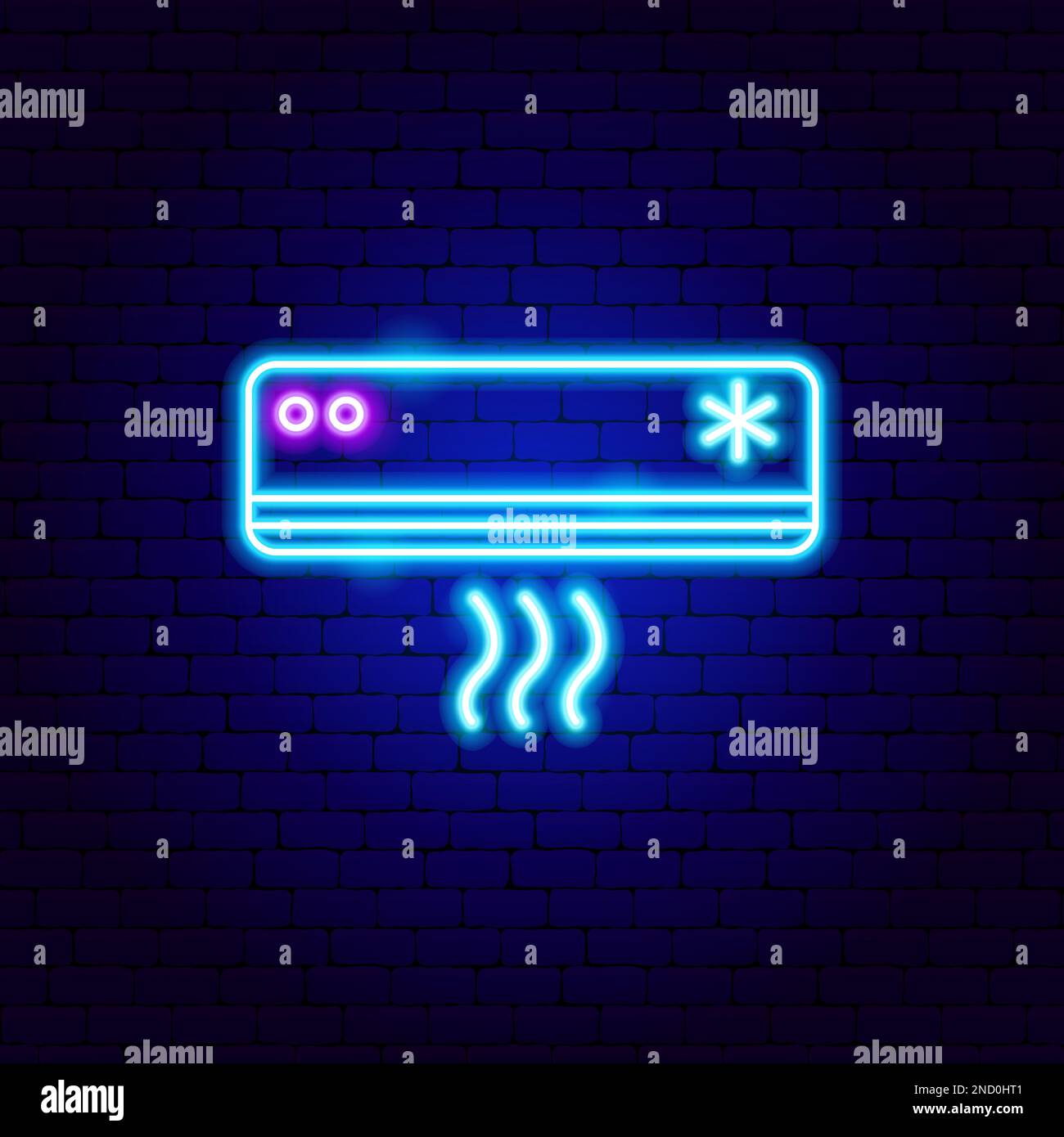 Air Conditioner Neon Sign Stock Vector Image & Art - Alamy