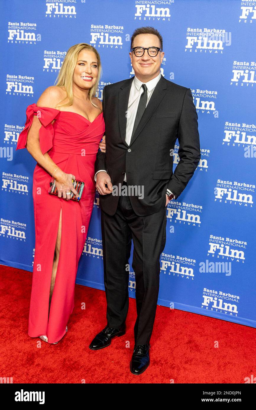 Santa Barbara, USA. 14th Feb, 2023. Brendan Fraser and girlfriend ...