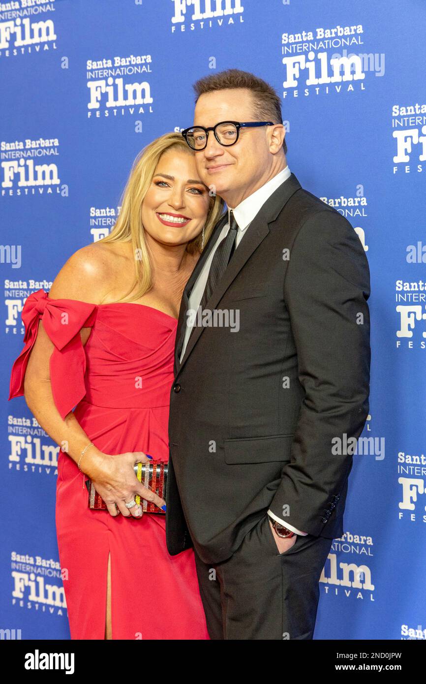 Santa Barbara, USA. 14th Feb, 2023. Brendan Fraser and girlfriend ...