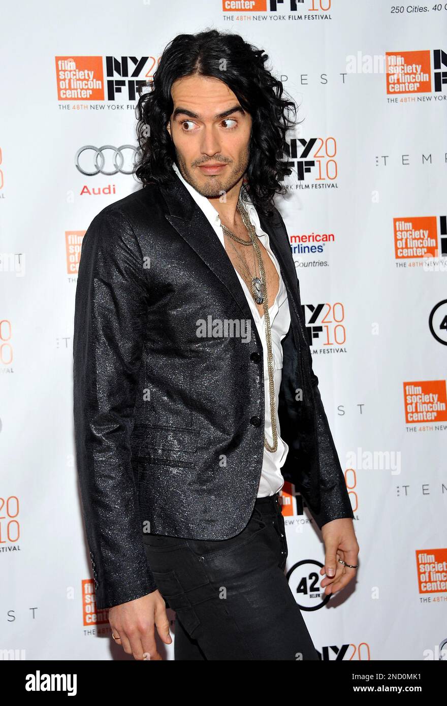 Actor Russell Brand arrives at the premiere of 'The Tempest' at Alice ...