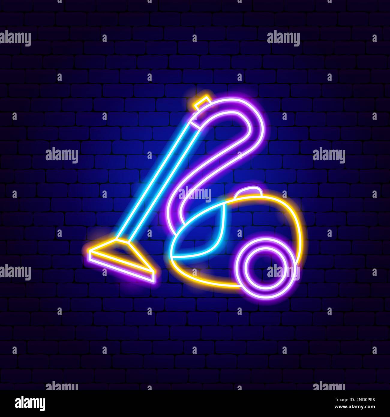Vacuum Cleaner Neon Sign Stock Vector Image & Art - Alamy