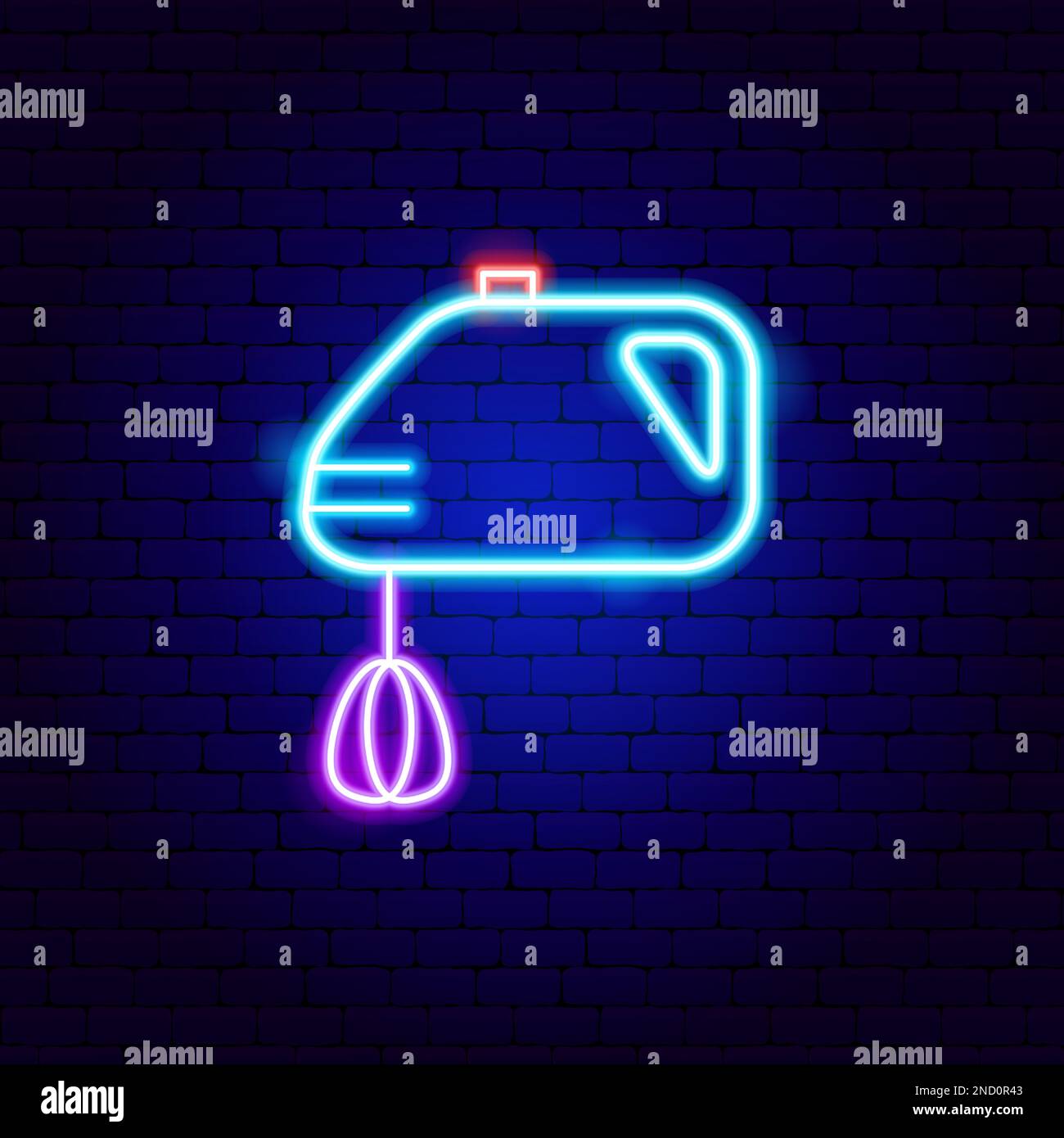 Kitchen Mixer Neon Sign Stock Vector Image & Art - Alamy
