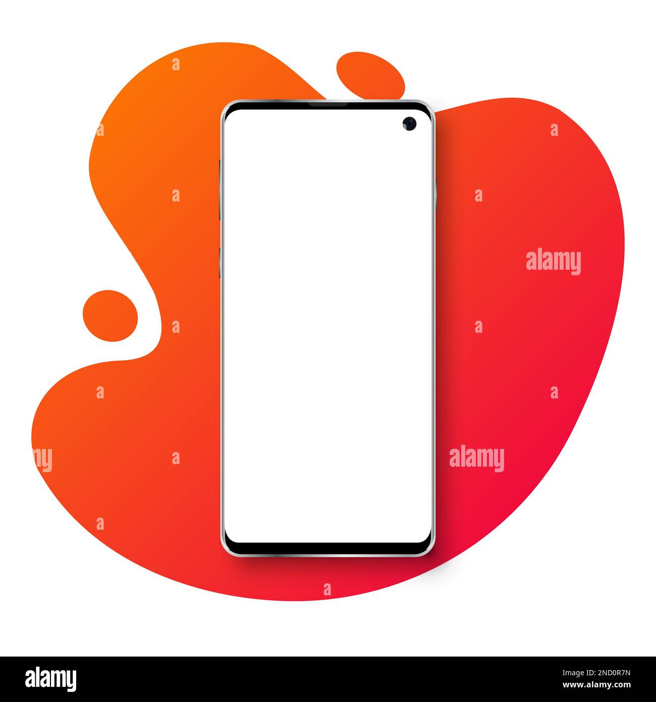 Smartphone with blank screen, phone template. Vector illustration Stock ...