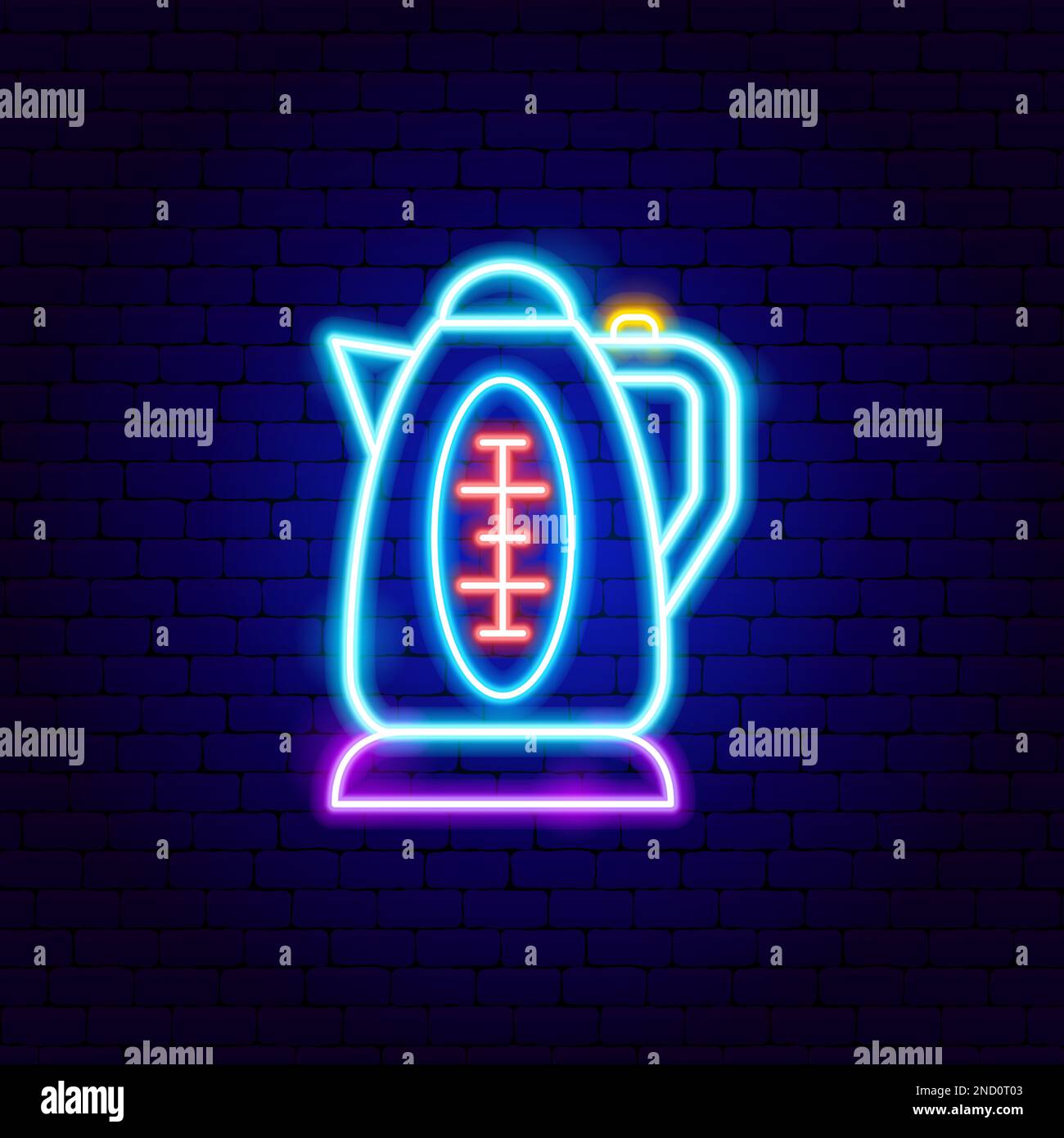 Electric Kettle Neon Sign Stock Vector Image & Art - Alamy