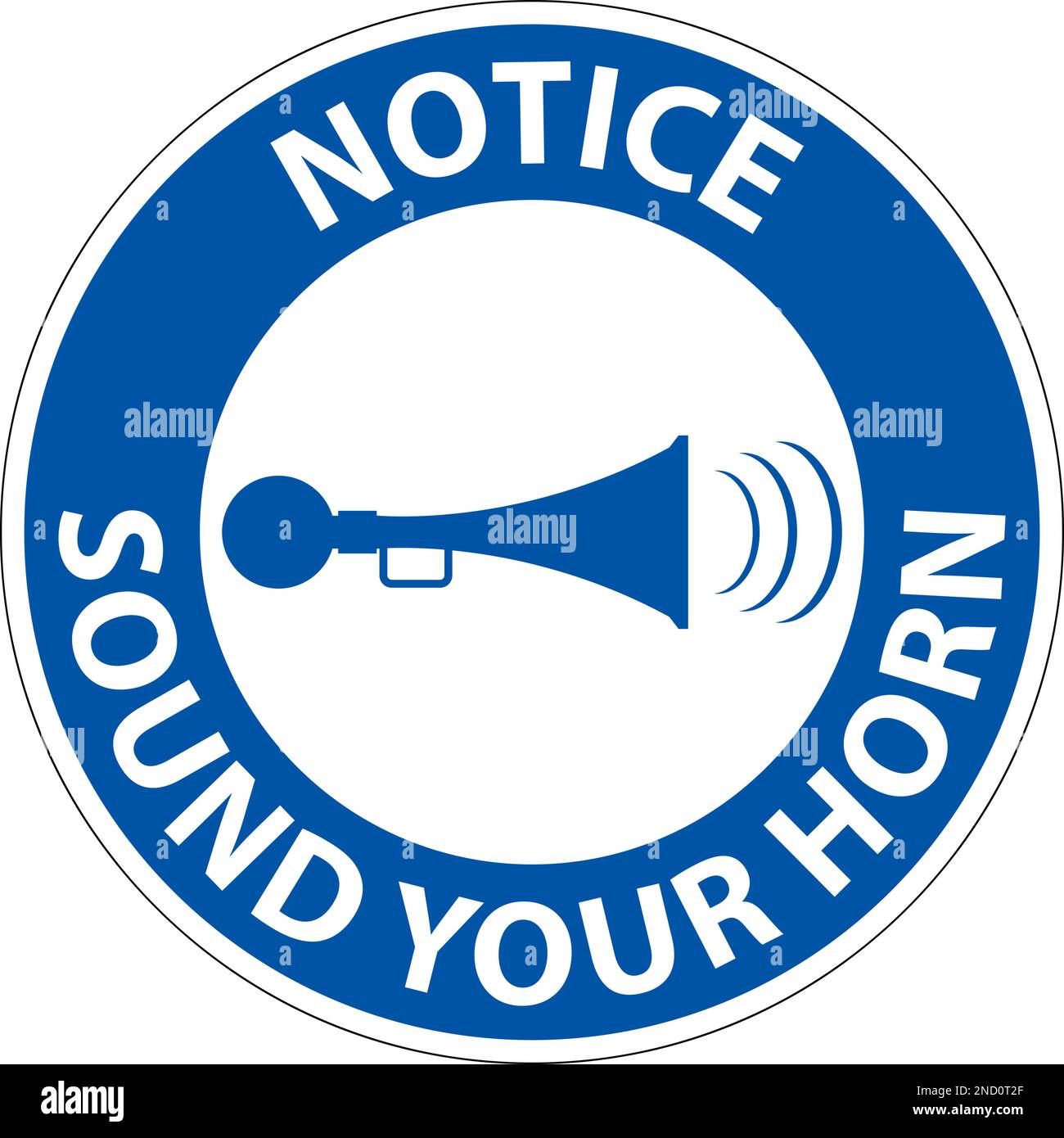 Notice Sound Your Horn Symbol Sign On White Background Stock Vector ...