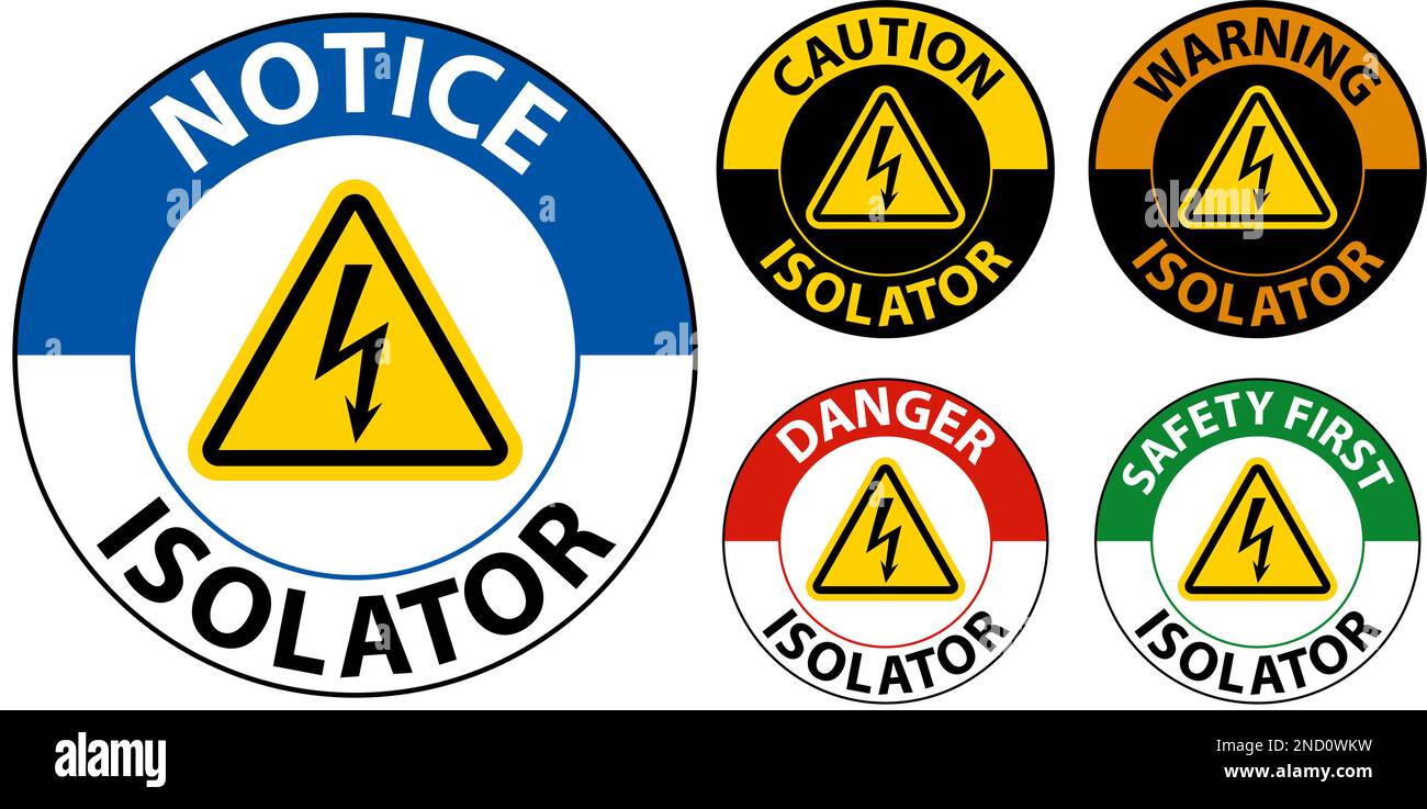 Danger Isolator Sign On White Background Stock Vector Image & Art - Alamy