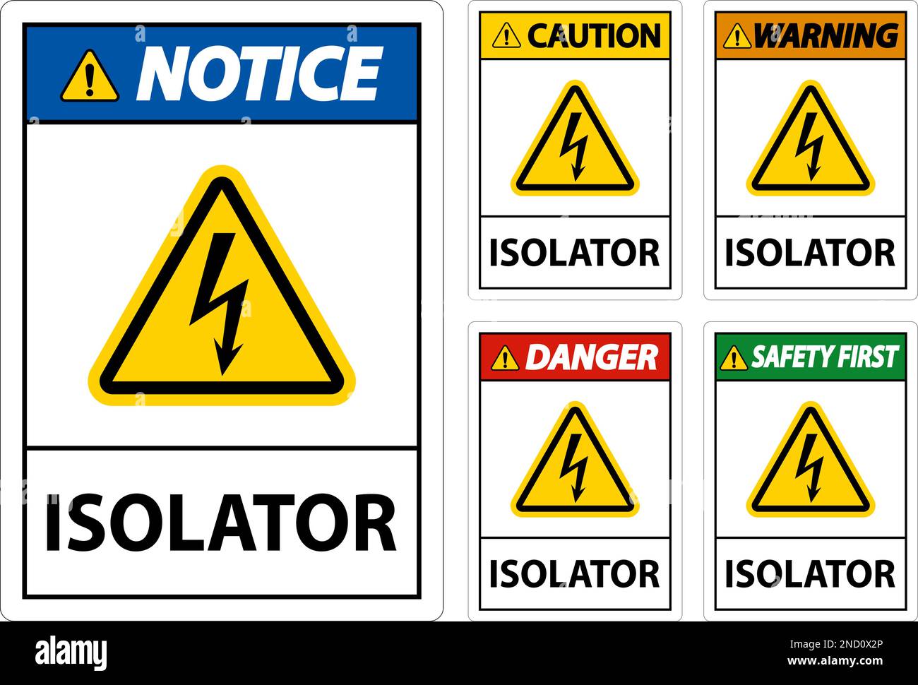 Danger Isolator Sign On White Background Stock Vector Image & Art - Alamy