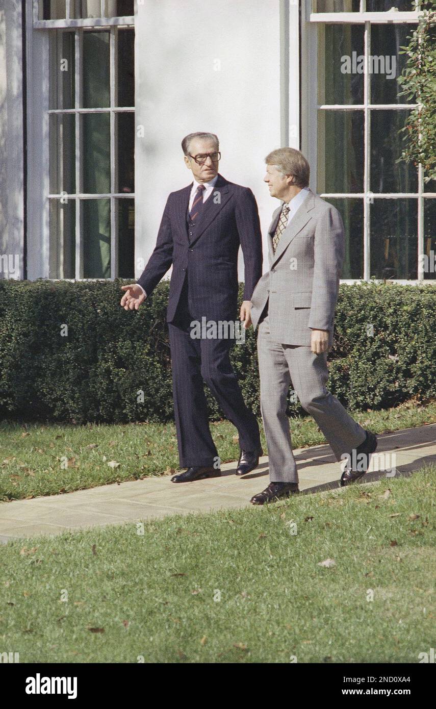 President Jimmy Carter with the Shah of Iran, taken at the Shah’s visit ...