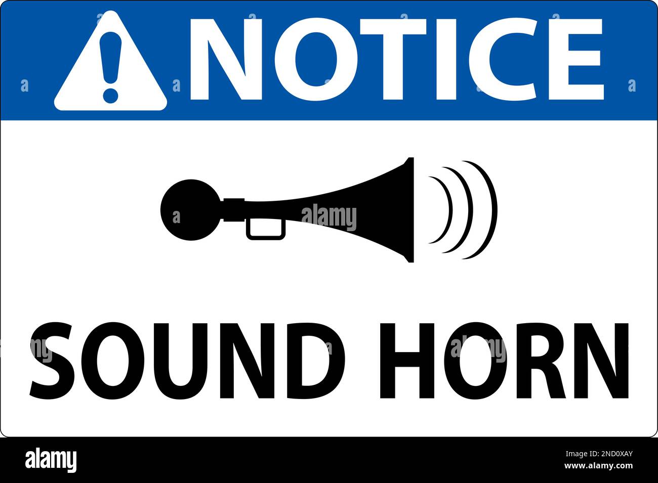 Notice Sound Your Horn Symbol Sign On White Background Stock Vector ...