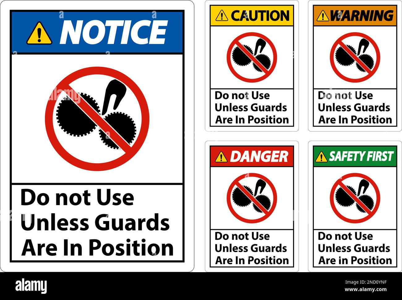 Do Not Use Unless Guards Are In Position Sign Stock Vector Image & Art ...