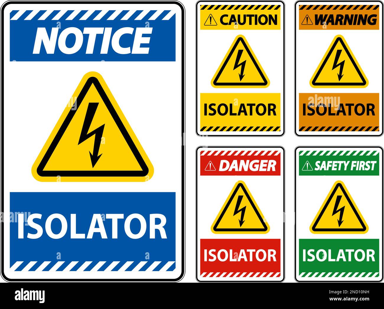 Danger Isolator Sign On White Background Stock Vector Image & Art - Alamy
