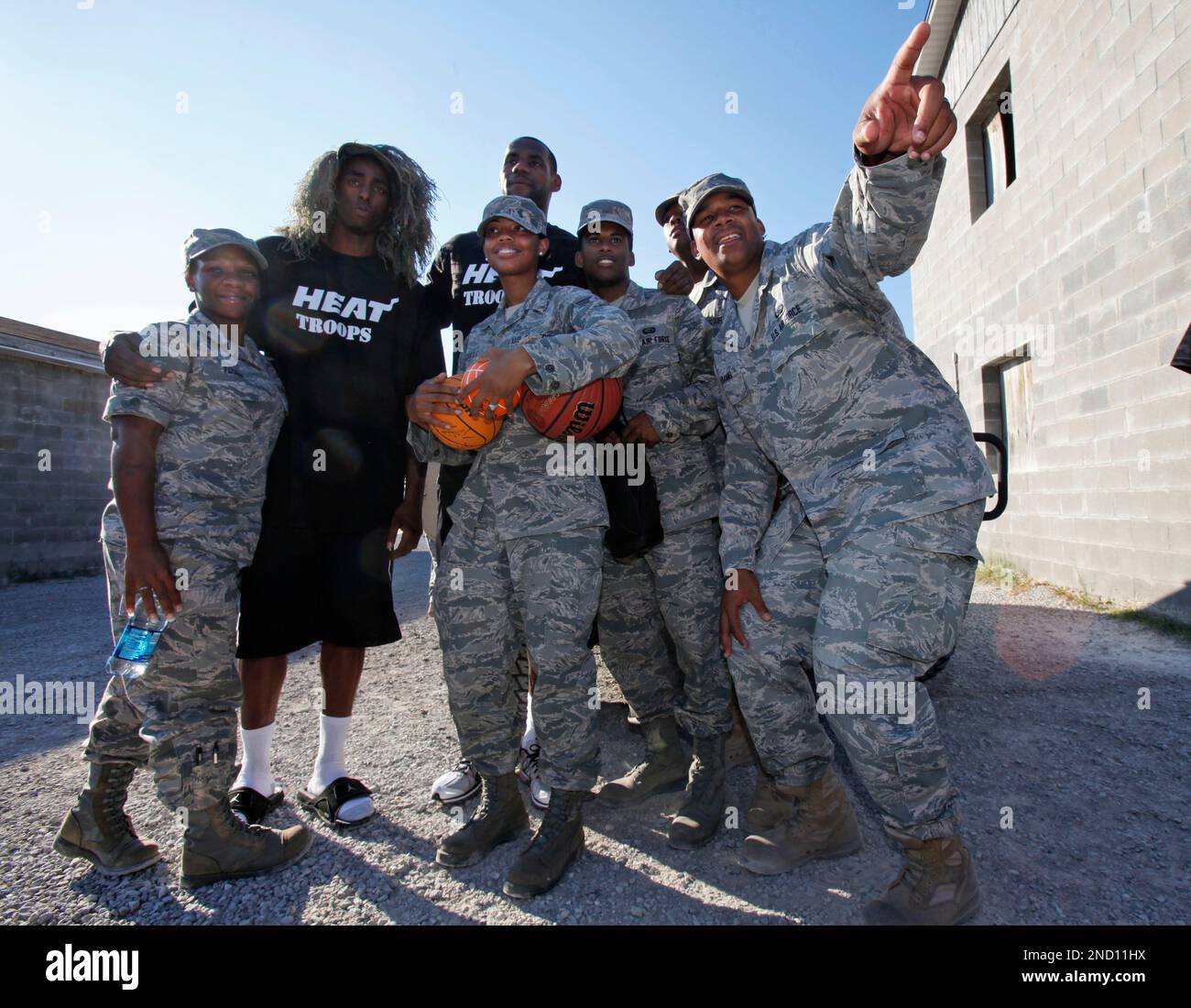 Miami Heat NBA basketball players Anthony Mason Jr., second from left ...