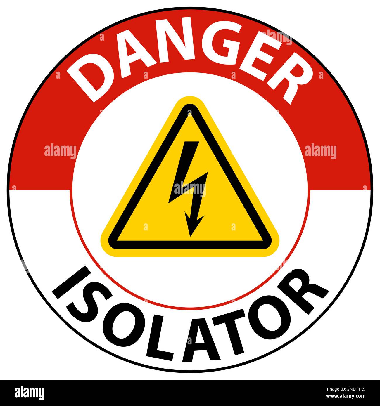 Danger Isolator Sign On White Background Stock Vector Image & Art - Alamy
