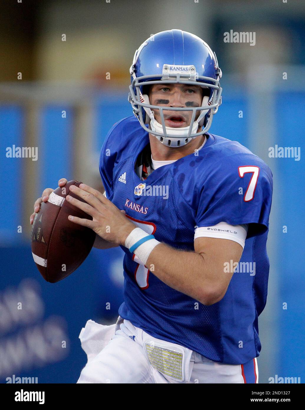 Kansas quarterback Kale Pick during the second quarter of an NCAA ...