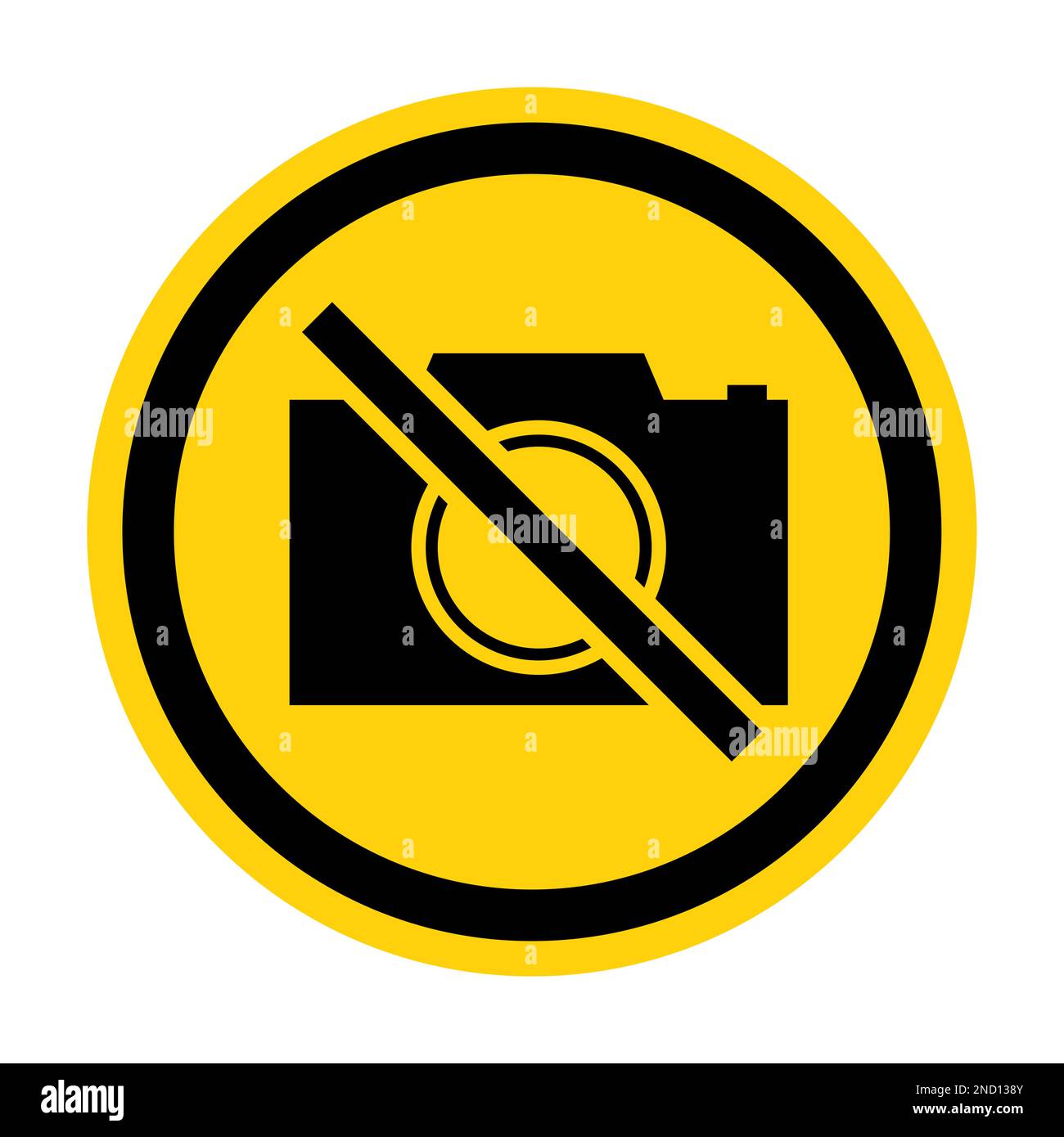 Camera Prohibited Sign On White Background Stock Vector Image & Art - Alamy