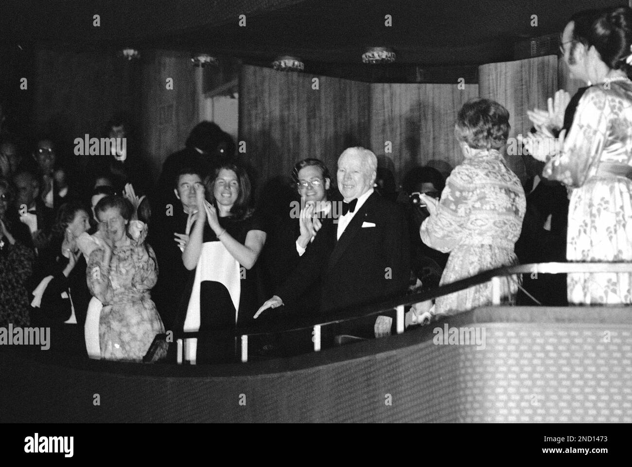 Charlie Chaplin at New York’s Philharmonic Hall on April 4, 1972 ...