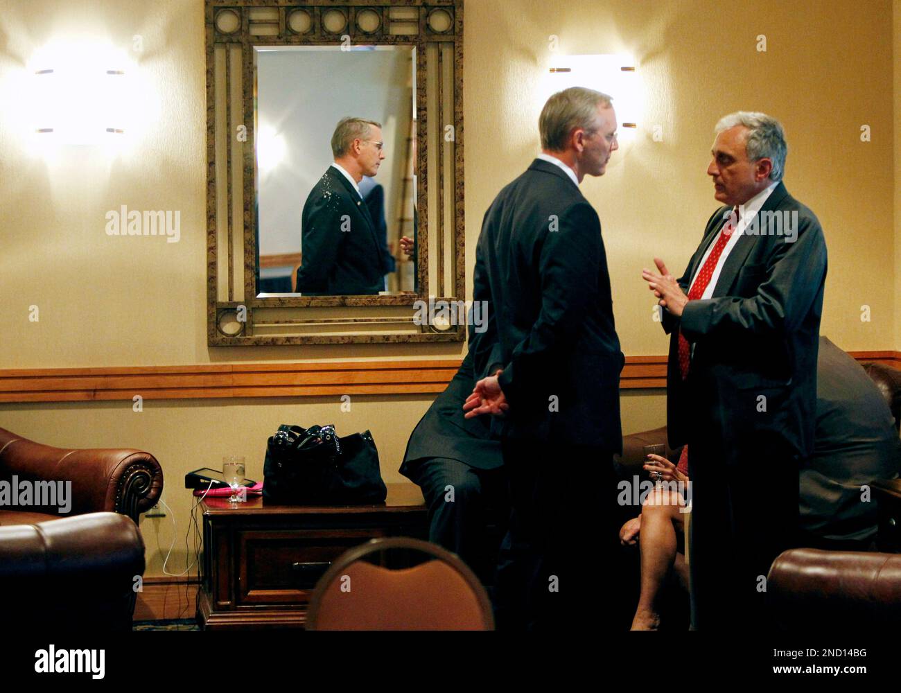 New York Republican gubernatorial candidate Carl Paladino, right, and ...