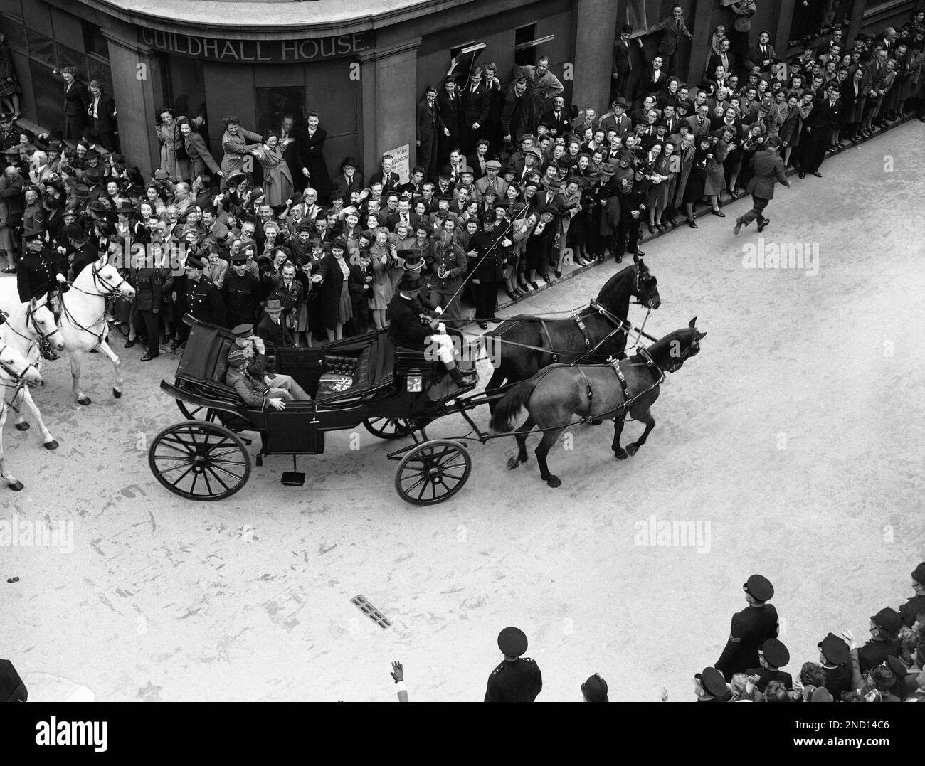 General Dwight Eisenhower received a tumultuous welcome from the people ...
