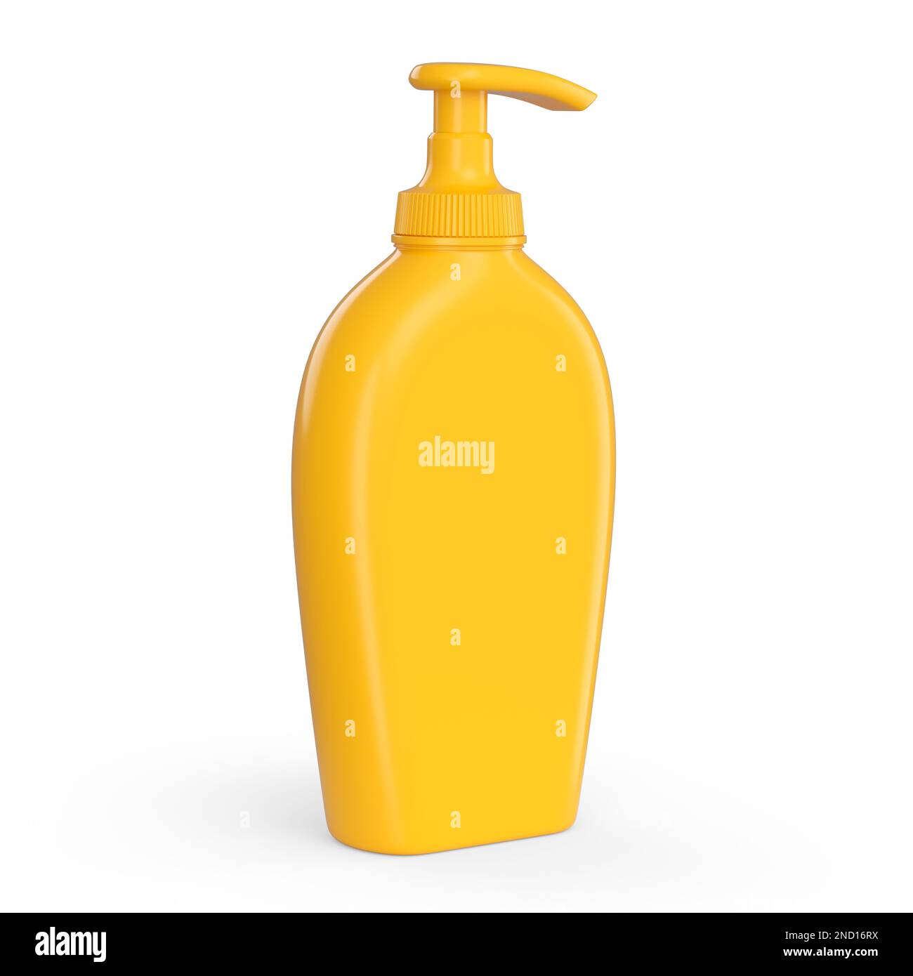 Orange sunscreens bottle or sunblock cream tube isolated on white ...