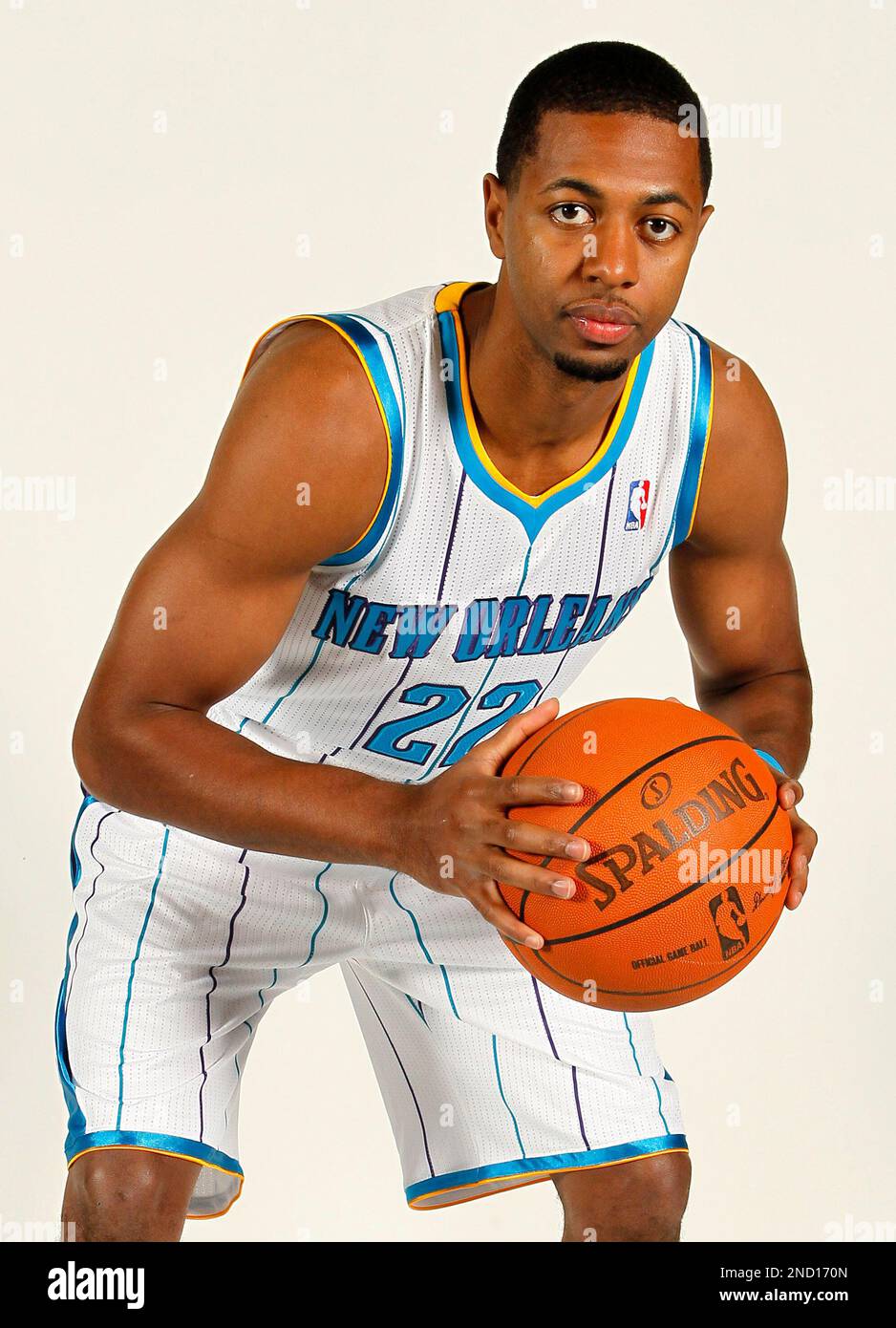 New Orleans Hornets guard Mustafa Shakur poses at the team's NBA ...