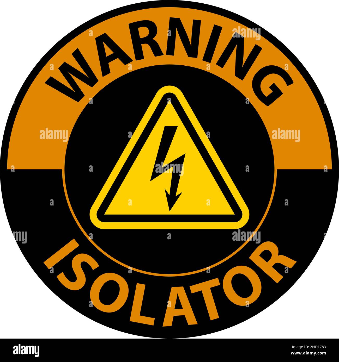 Warning Isolator Sign On White Background Stock Vector Image & Art - Alamy
