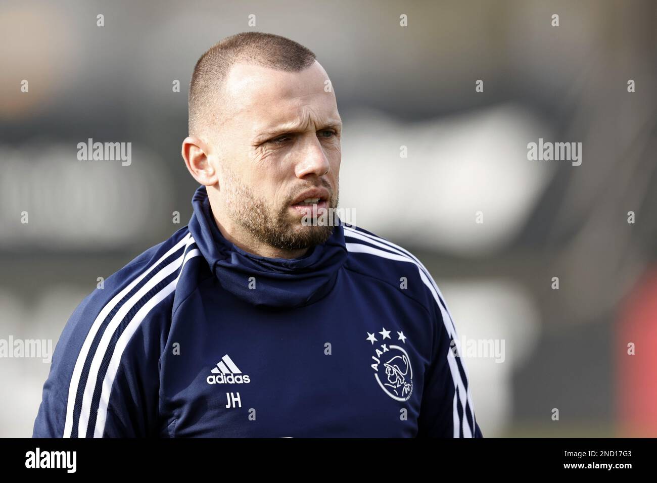 AMSTERDAM - Ajax coach John Heitinga during a training session prior to ...