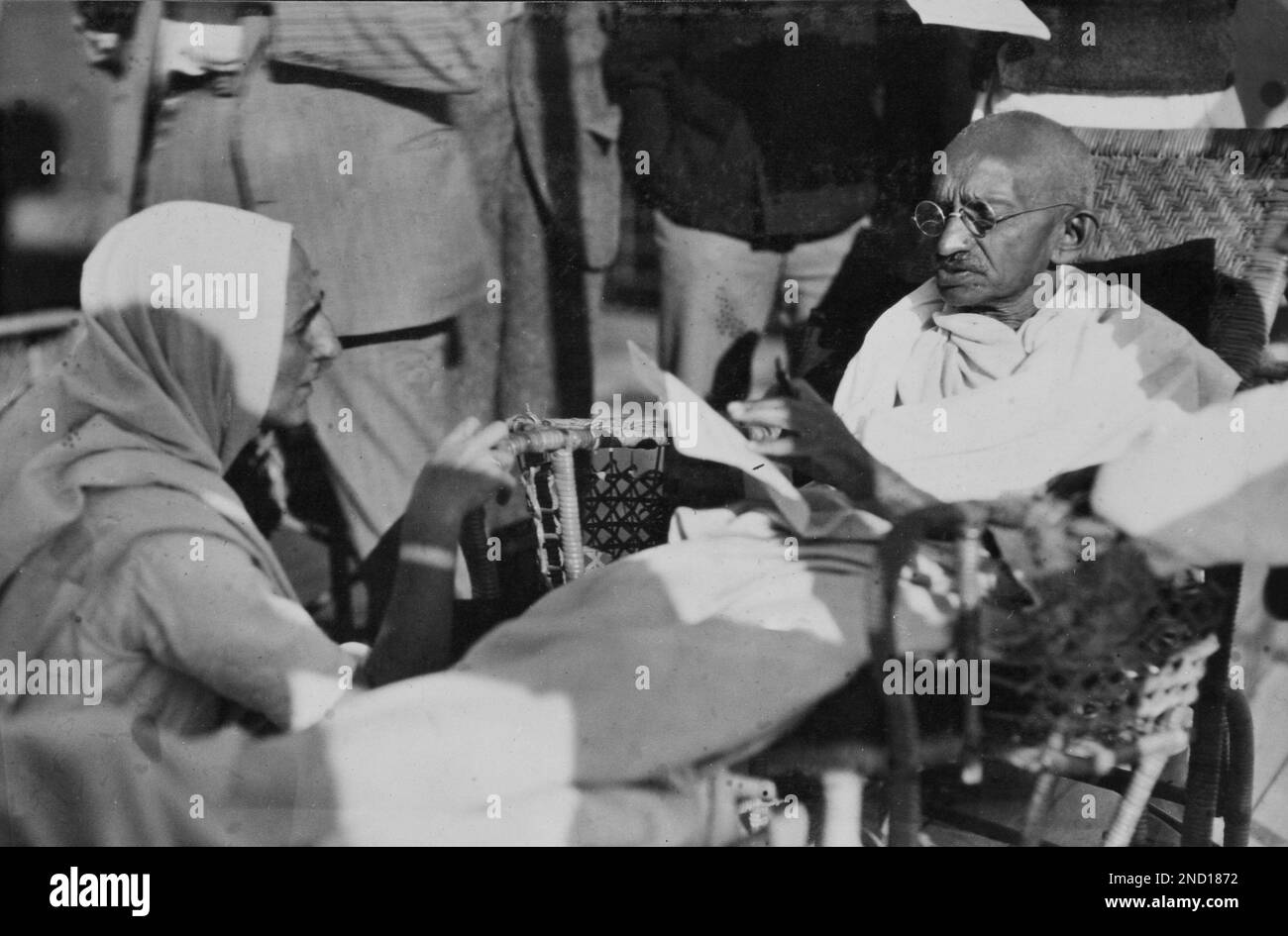 Mahatma Gandhi and Madeleine Slade (Mirabehn) aboard the S.S. Rajputana ...