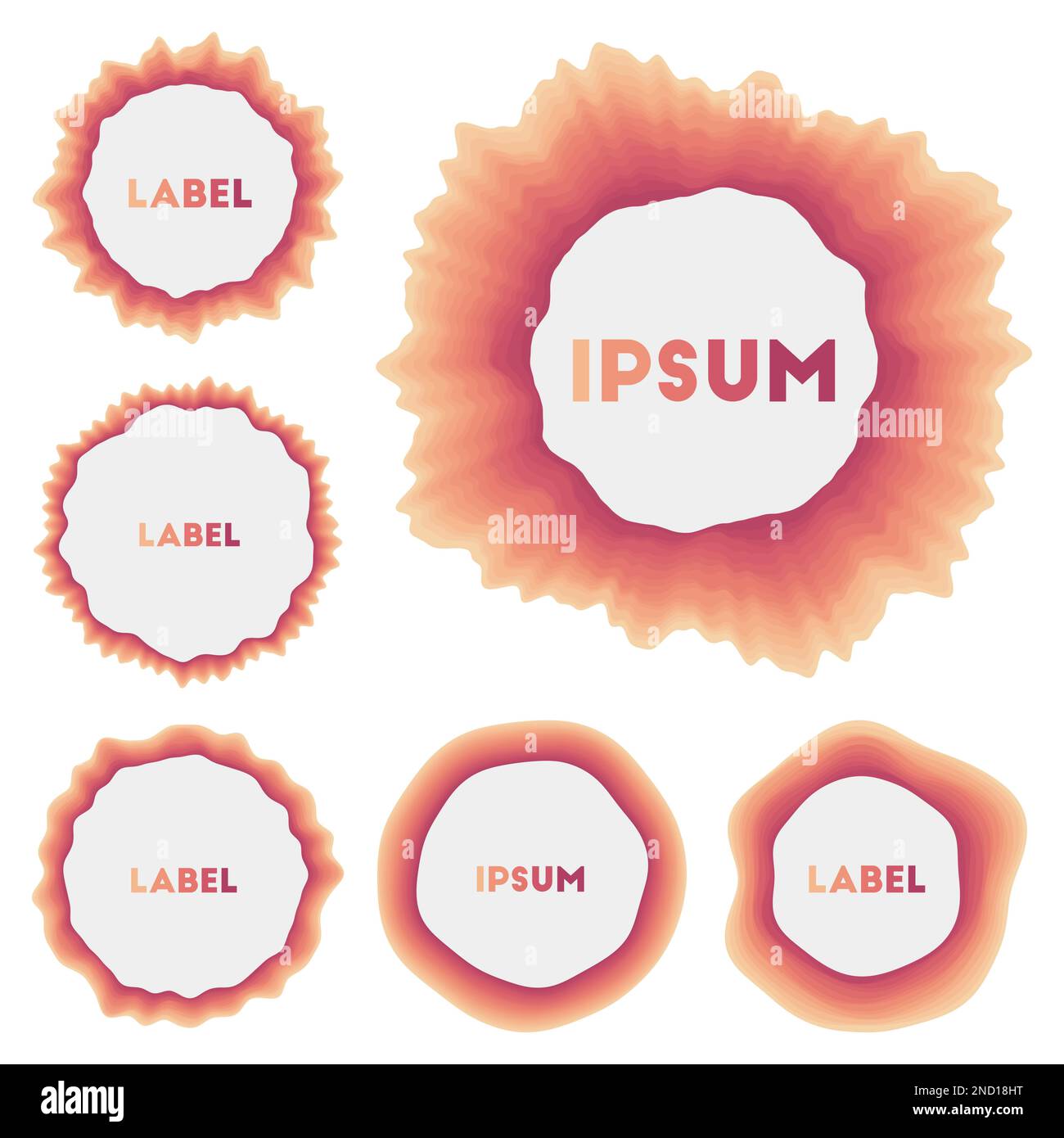 Round logos collection. Appealing circular backgrounds. Attractive ...