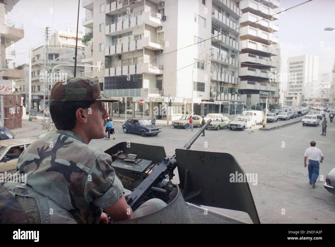 Lebanese army deployment in greater Beirut, Lebanon on Dec. 4, 1990 ...