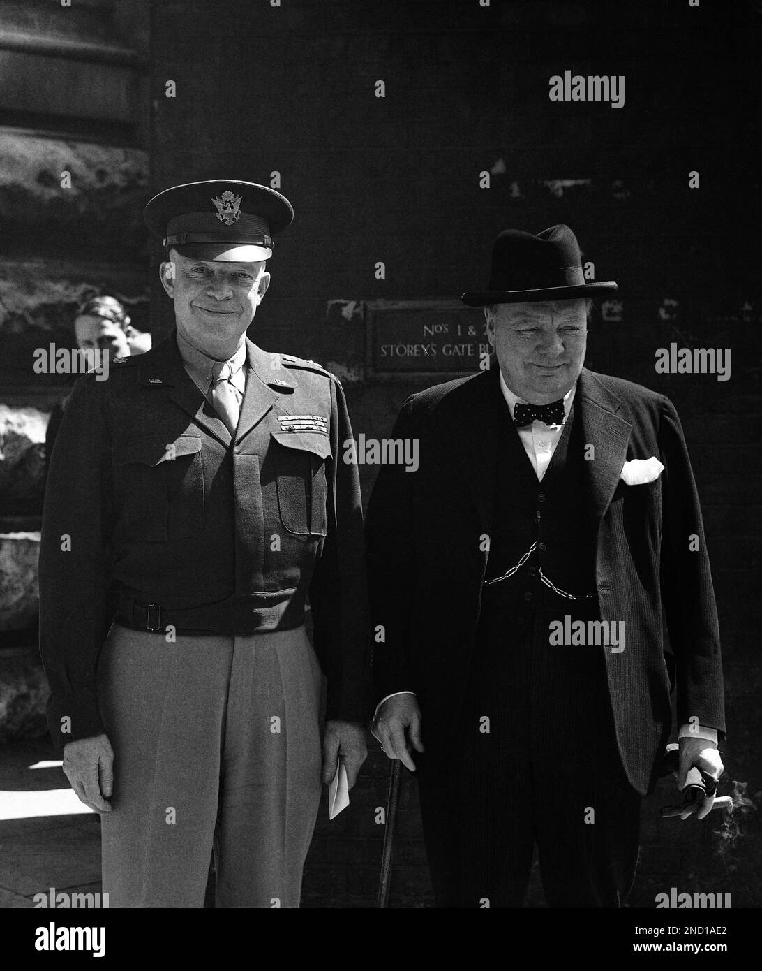 Britain's prime Minister Winston Churchill and General Dwight ...