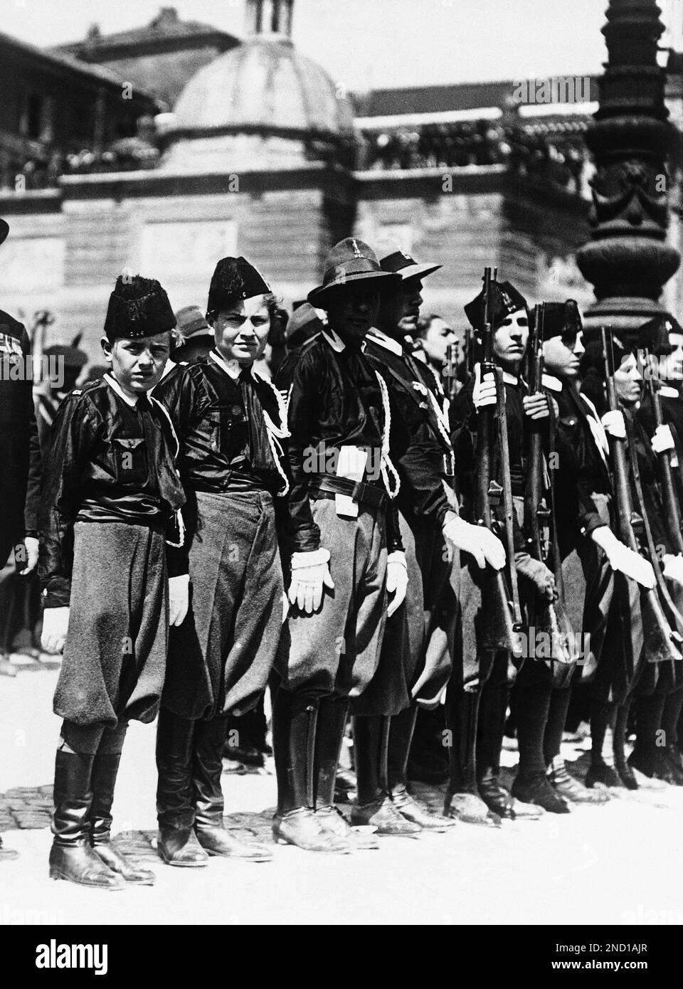 The sons of Benito Mussolini Bruno Mussolini and Vittorio Mussolini ...