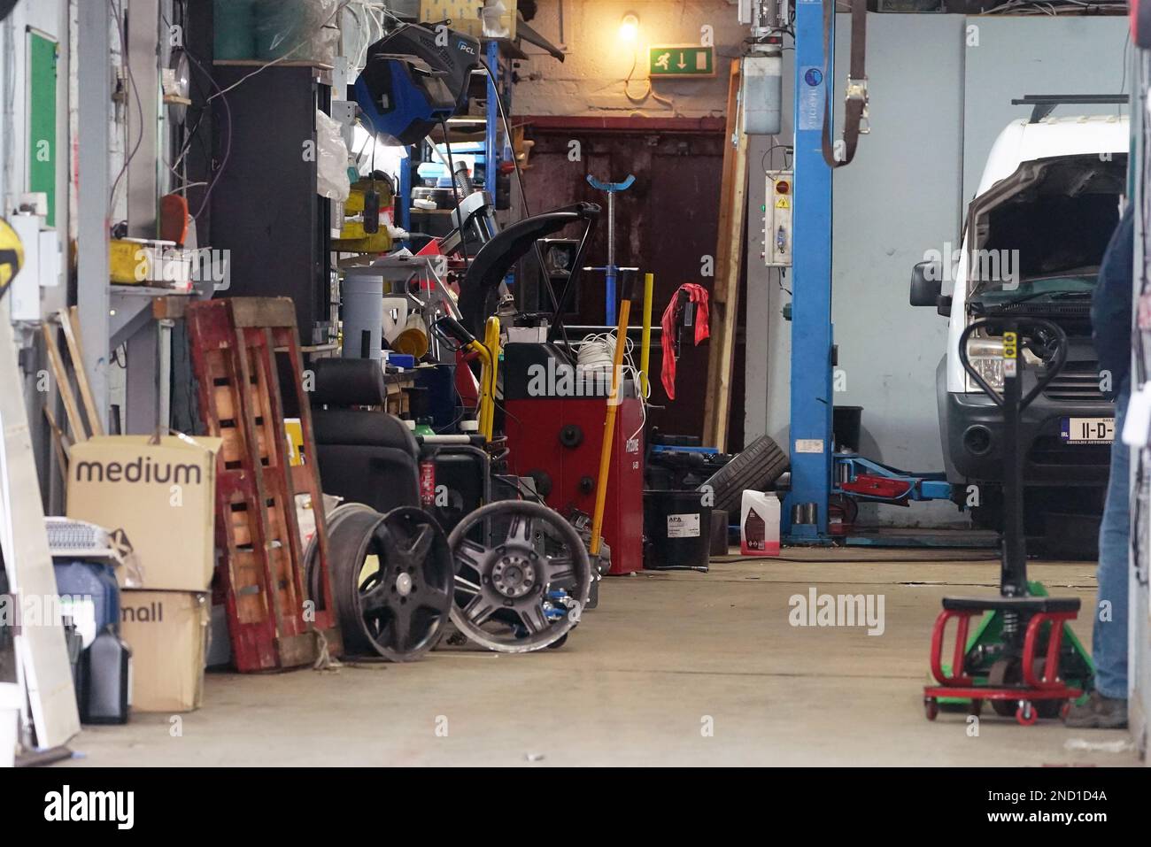 A business premises on the Long Mile Road, Dublin, as suspected cocaine ...