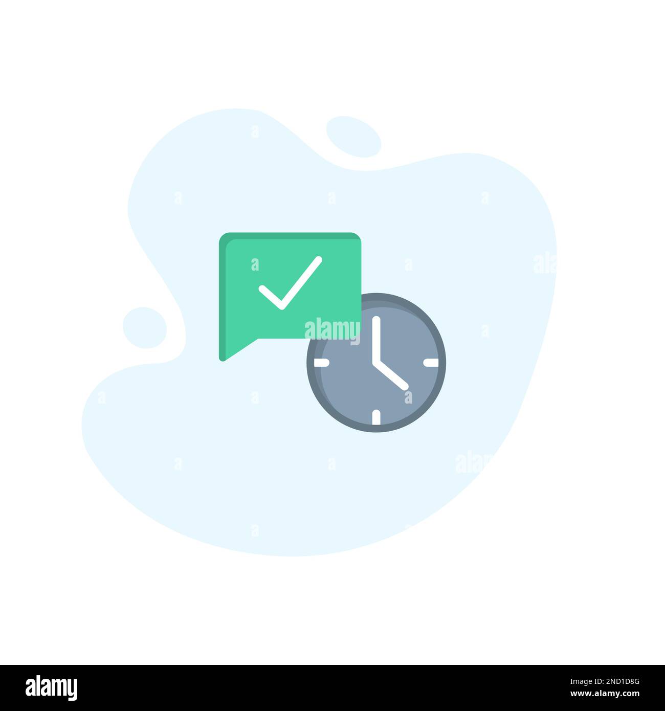 Check mark in bubble icon Cut Out Stock Images & Pictures - Alamy