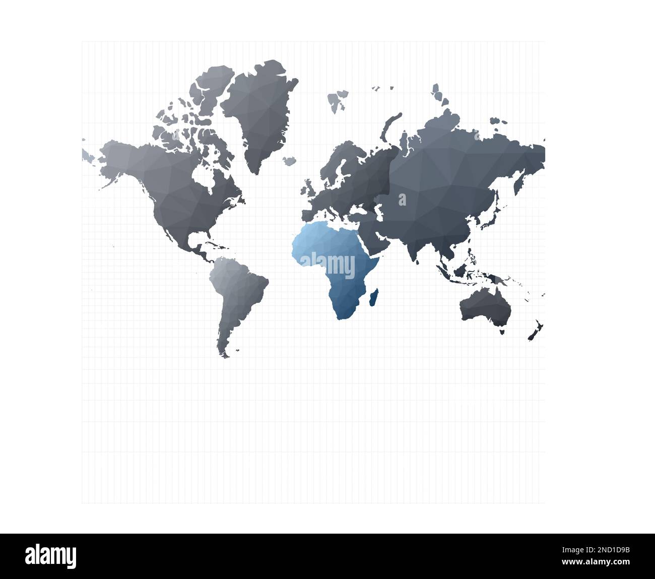 World map continents. Mercator projection. Lovely vector illustration ...