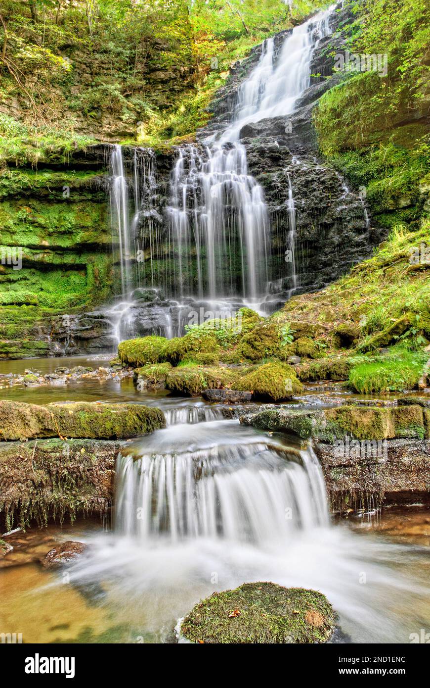 Scaleber Foss aka Scaleber Force near Settle, Yorkshire Dales National ...