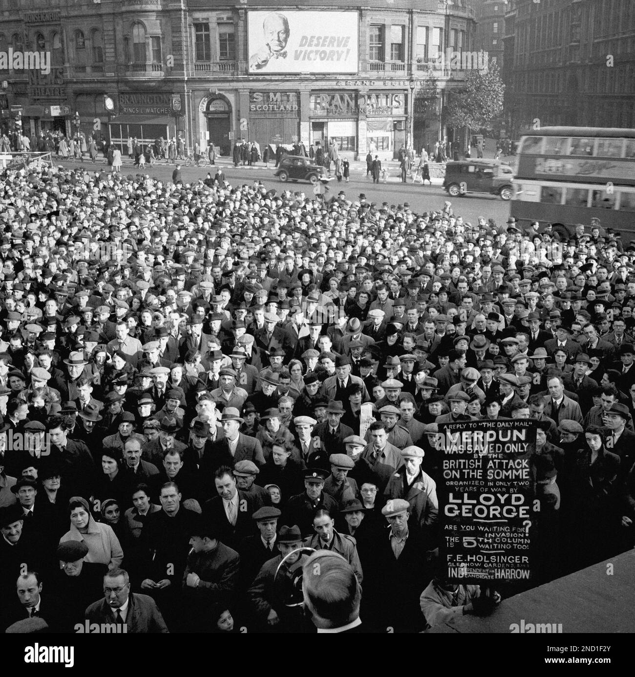 The London forum has always been Trafalgar Square and as in peace time ...