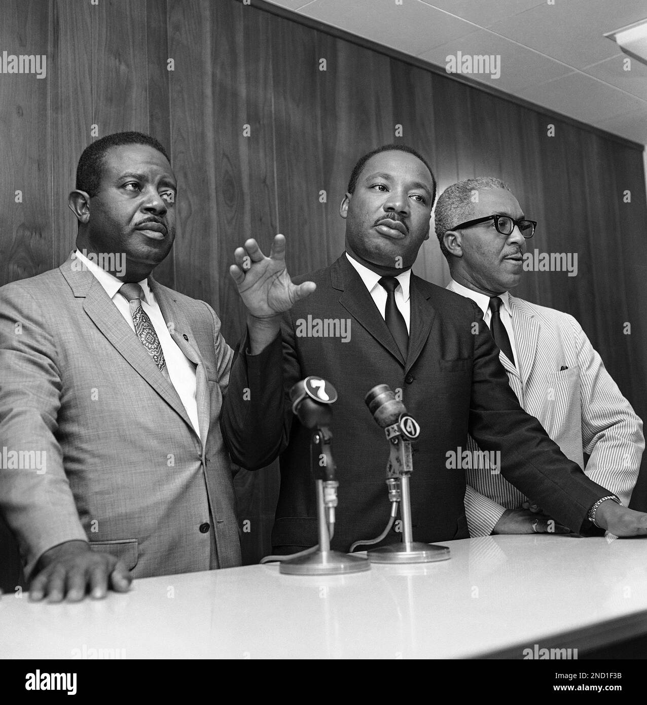 Dr. Martin Luther King on arriving at Miami, Florida on June 26, 1965 ...